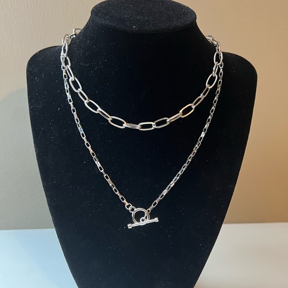 Jewelry | Layered Chain Toggle Necklace | Poshmark